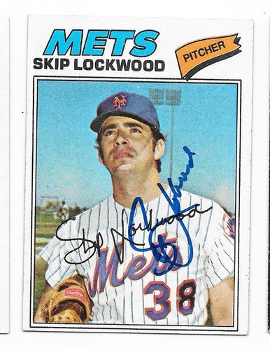 SKIP LOCKWOOD 1977 TOPPS AUTOGRAPHED SIGNED # 65 NEW YORK METS | eBay