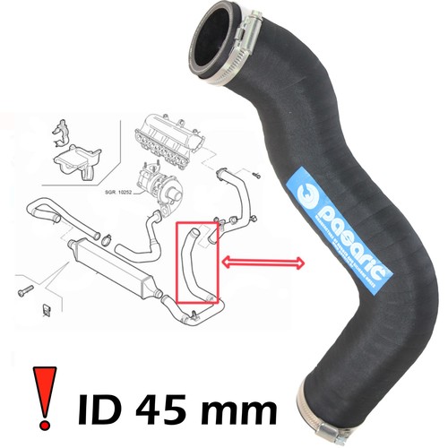 FIAT PUNTO 1.3 D Multijet intercooler hose 51816508 51816510 51851378 ...
