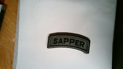 MILITARY PATCH HOOK & LOOP ACU US ARMY TAB THAT SAYS SAPPER | eBay