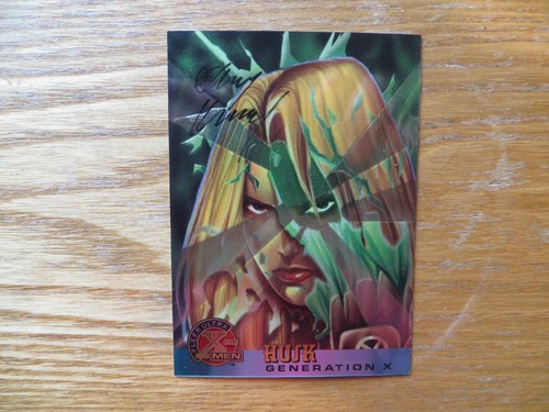 1995 FLEER ULTRA X-MEN METALLIC CHROME HUSK CARD SIGNED ANDY KUBERT ...