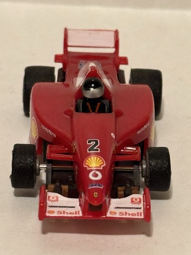 1 TYCO 440 X2 FERRARI F1 INDY # 2 RED “SHELL” SLOT CAR CLEAN.NEAR MINT ...