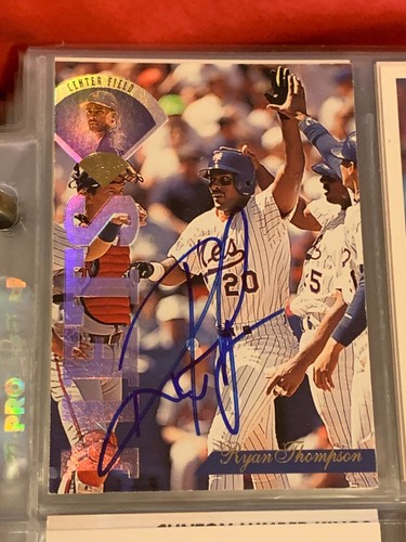 RYAN THOMPSON AUTOGRAPHED SIGNED 1995 LEAF CARD NEW YORK METS COA | eBay