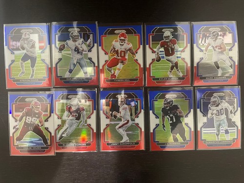 2021 Panini NFL Prizm Football Player Red White Blue LOT Dak, Kyler ...