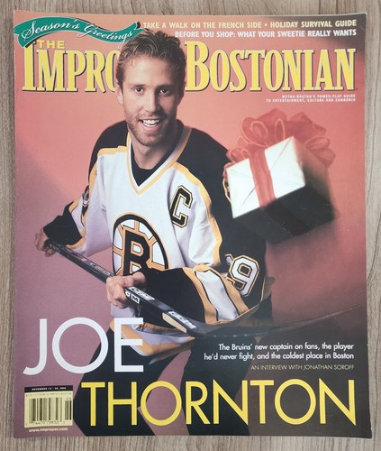 Joe Thornton The Improper Bostonian Magazine Boston Bruins | eBay
