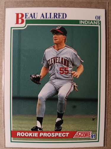 BEAU ALLRED INDIANS 1991 SCORE "ROOKIE PROSPECT" BASEBALL CARD #338 | eBay
