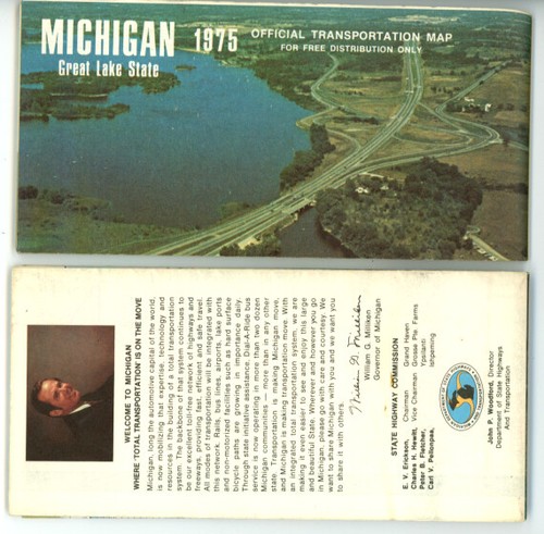 Vintage 1975 Michigan Official State Highway Department Road Map | eBay