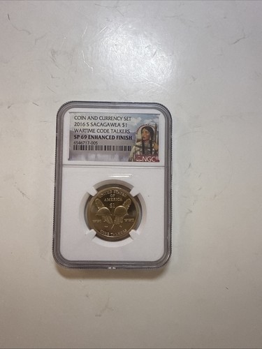 2016 S Sacagawea $1 Dollar Wartime Code Talkers Coin, NGC SP69 Enhanced ...