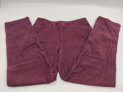 Women's Dress Barn Maroon Corduroy Pants Average Lenth Trouser Leg Size ...
