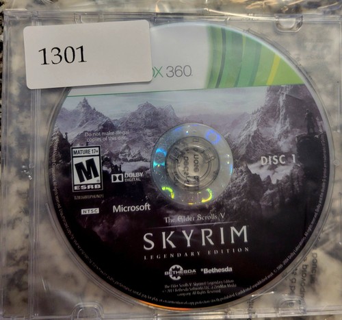 Xbox 360: ELDER SCROLLS V-SKYRIM LEGENDARY EDITION DISC 1 ONLY! FAST ...