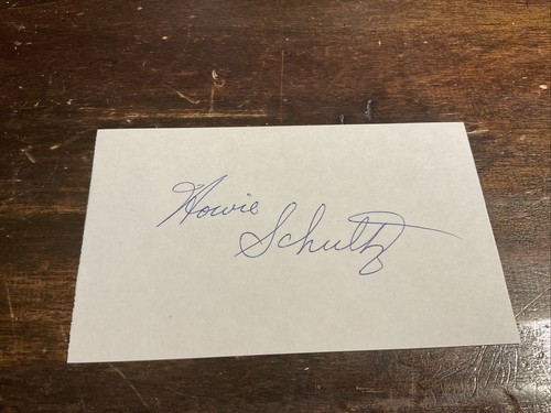 HOWIE SCHULTZ INDEX CARD SIGNED 1943-48 BROOKLYN DODGERS D.2009 | eBay