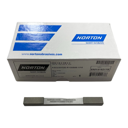Norton 1/4" x 3/8" x 4" Diamond Hand Hone Type HH2 220/320 Grit USA ...