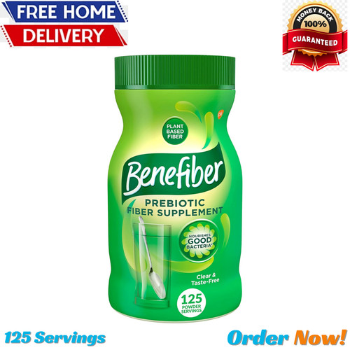 Benefiber Fiber Prebiotic Powder Supplement Easy Dissolve 125, Servings ...