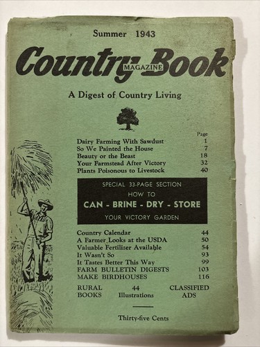 The Country Book Magazine: A Digest of Country Living - Summer 1943 WW ...