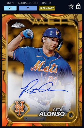 Topps 2024 Pete Alonso Rose Gold Signature Auto Bunt Digital /25 | eBay