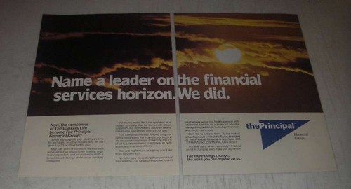 1985 The Principal Financial Group Ad - Name leader on financial ...
