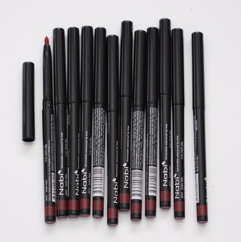 12 PCS NABI AP37 DARK RED Retractable Waterproof Lip liners Pencils | eBay