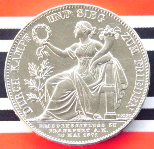 THALER 1871 BAVARIA Ludwig II. Victory in Franco Prussia Silver GERMAN ...