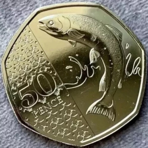 PRIVY MARK 2023 50p Coin BUNC Salmon Fifty Pence King Charles III | eBay UK