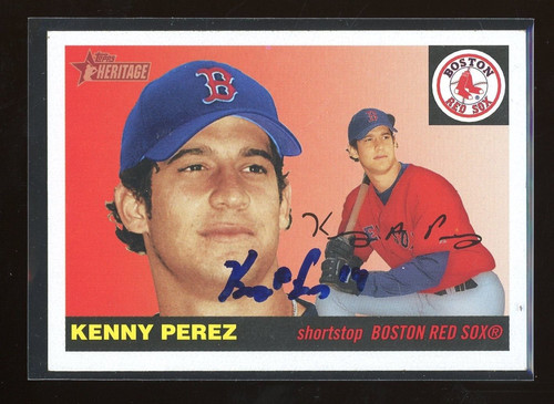 2003 Topps Heritage KENNY PEREZ Signed Card autograph auto RED SOX ...