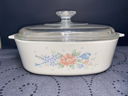 Corning Ware Casserole Dish Bowl A-2-B Beige With Symphony Pattern With ...