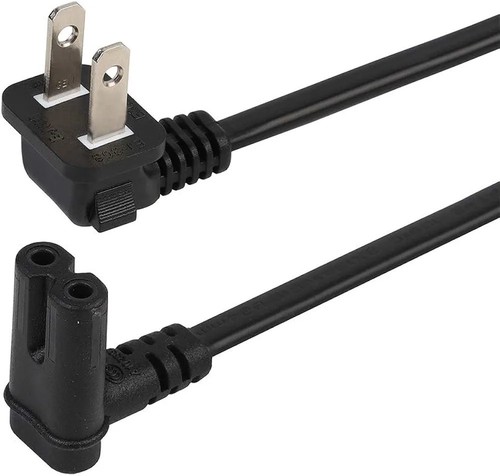 US 2 Prong 2Pin AC Power Cord Cable Charge Adapter for PC,Laptop,TV ...