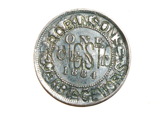Robinson 1884 Carriage works Kingston Coin Token | eBay