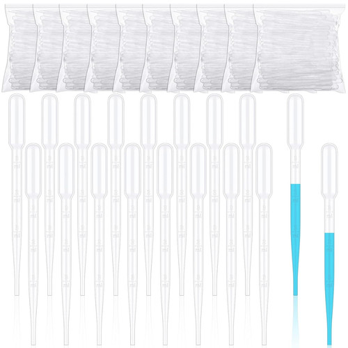 1000 Pcs Plastic Pipettes Droppers 3Ml Disposable Transfer Eye Dropper ...