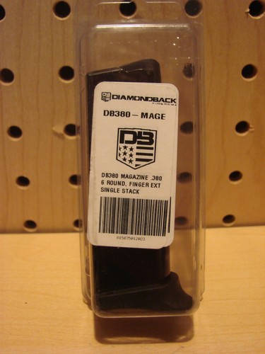 Factory Diamondback DB380 Magazine 380 ACP 6 Round w/ Finger Extension ...