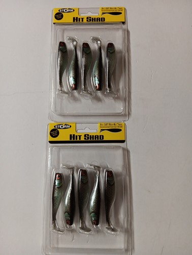 2 Packs Of Storm Hit Shad 3" 7/32 oz. Rhine Roach | eBay