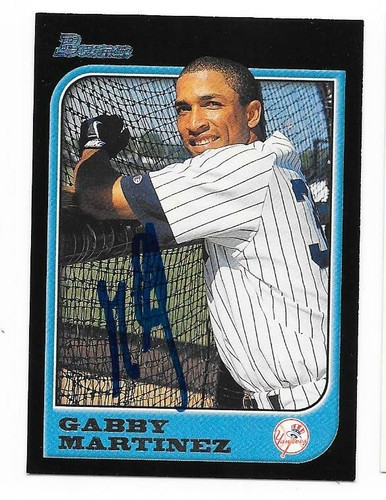 GABBY MARTINEZ 1997 BOWMAN AUTOGRAPHED SIGNED # 341 NEW YORK YANKEES | eBay