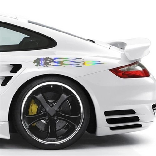 2Pcs Tiger Flame Totem Car Motorcycle Creative Decals Stickers ...