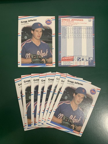 Gregg Jefferies RC rookie card, 1988 Fleer #137, New York Mets phenom ...