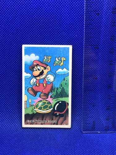 Super Mario Brothers BROS 1985 card menko 3in Nintendo Japanese rare F ...