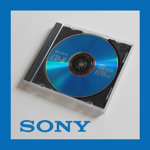 SONY CD-R Color Mix 🔵 CDQ-74NX1 74 min - 650 MB 16x Blu Blue Bleu Blau ...