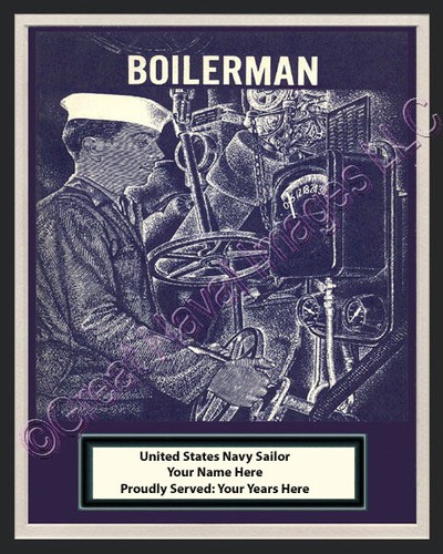 BOILERMAN Rate Print 1 Personalized on Canvas US Navy Veterans | eBay