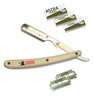 Stainless Steel Professional Straight Edge Barber Razor + 15 Astra ...