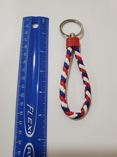 Brand New Keychain Leather rope strap weave Key chain Keyring Key fob ...