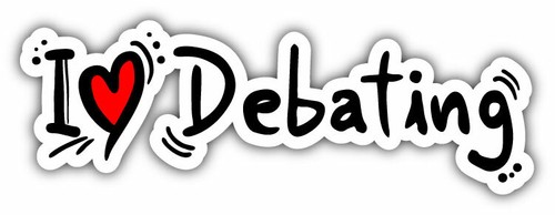 I Love Debating Slogan Car Bumper Sticker Decal - ''SIZES" | eBay