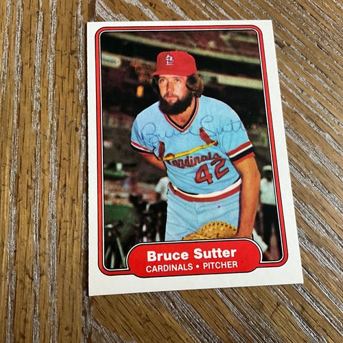 Autographed 1982 Fleer BRUCE SUTTER . HOF. #E-1 | eBay