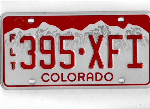 COLORADO passenger license plate "395-XFI" *****FLEET***** | eBay