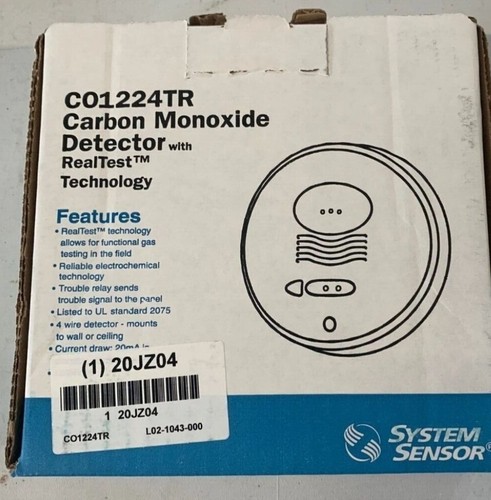 System Sensor CO1224TR Carbon Monoxide Detector - White 783863042898| eBay
