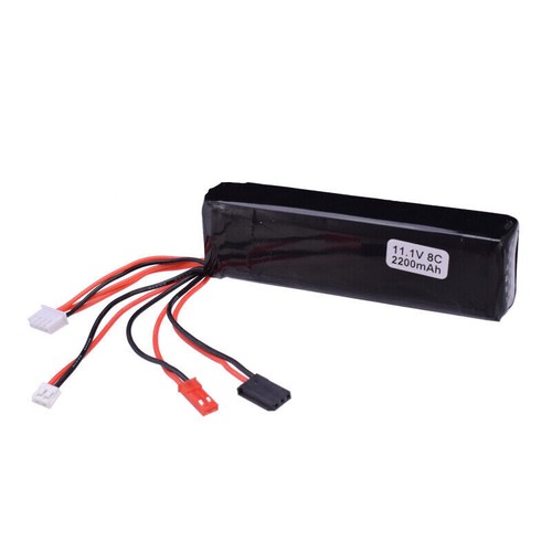 11.1V 2200mAh 3S Lipo Battery JST JR Futaba Plug For RC Transmitter ...