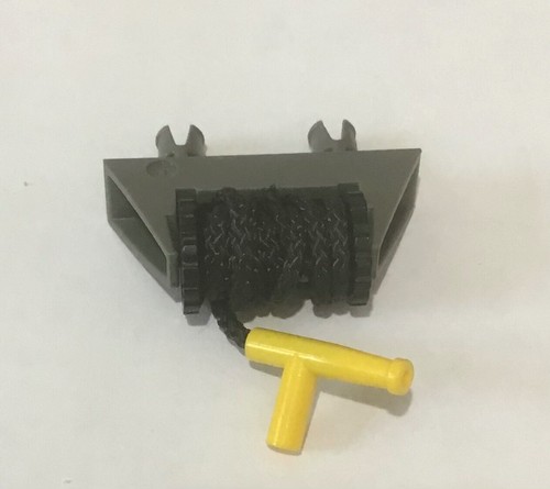 LEGO Dark Gray STRING REEL 1x4x2 Complete with Fire Hose with Yellow ...