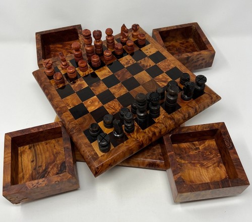 Handmade Rustic Cedar Wood Chessboard. Custom Chess Board FOR HIM. | eBay
