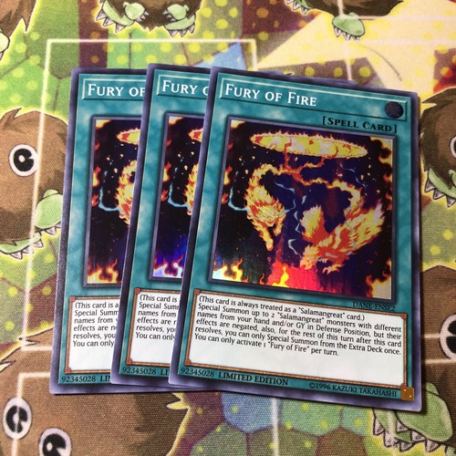 3x Fury of Fire Limited Edition Super Rare DANE-ENSE2 Yu-Gi-Oh! | eBay