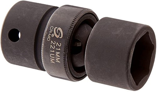 Sunex 221UM 21mm 1/2" Drive 6 Point Universal Shallow Impact Socket ...