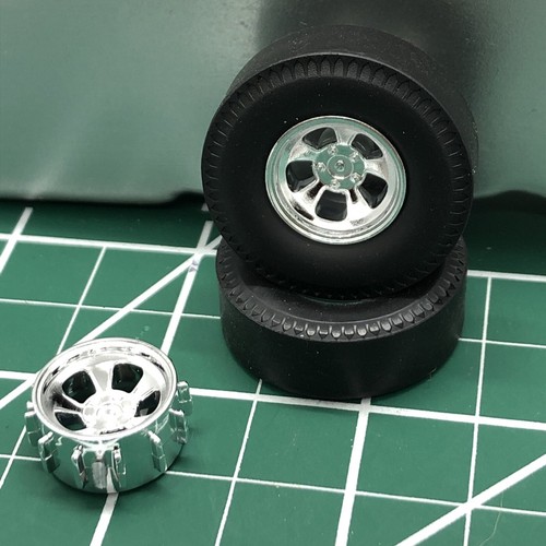 2) Gasser Drag Race Halibrand Wheels W Pie Crust SLICKS 1:25 MM LBR ...
