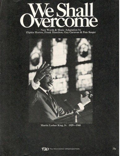 MARTIN LUTHER KING, JR. "WE SHALL OVERCOME" SHEET MUSIC-PIANO/VOCAL ...