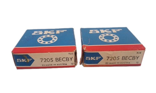 Lot of (2) / SKF 7205 BECBY / 25MM BORE / ANGULAR CONTACT BALL BEARING ...