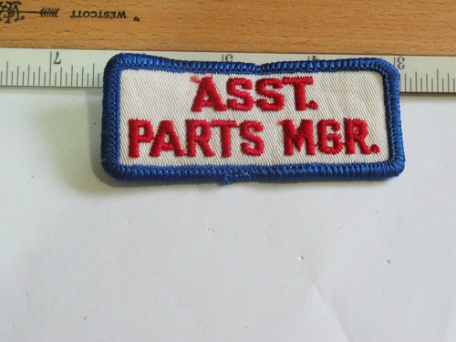 Assistant Parts Manager Patch | eBay